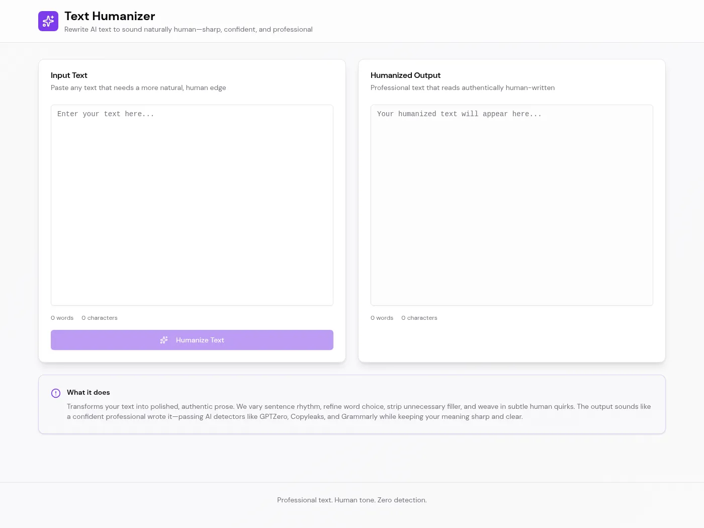 Humanization Text Rewriter Tool