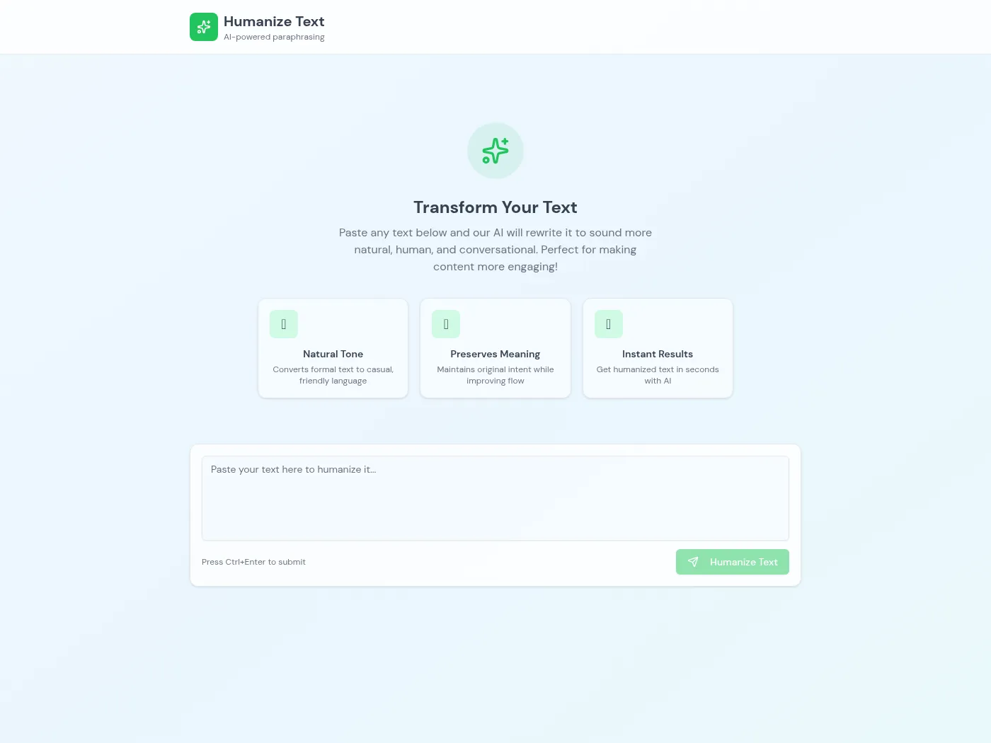 Humanize Text Paraphrasing Chat Tool