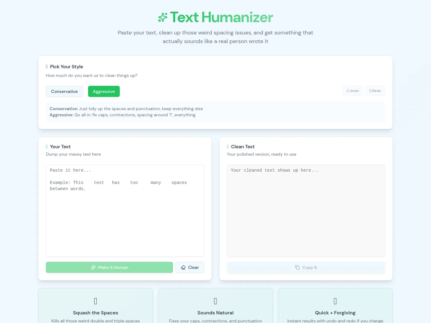 Humanized Chat Text Formatter