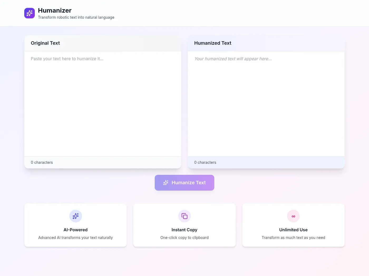 Humanizer Web Tool