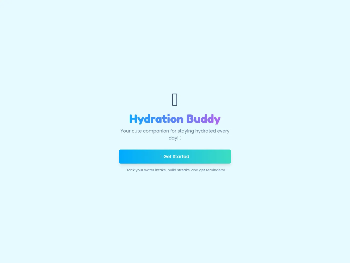 Hydration Buddy - Cute Water Intake Tracker