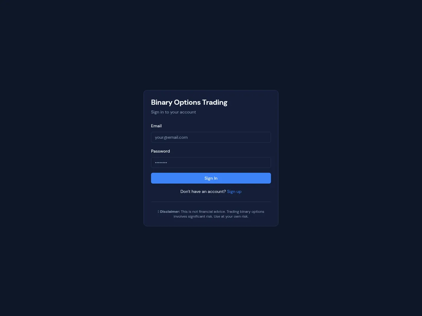 IA Binary Options Trading Dashboard with Live Signals & Adaptive Learning