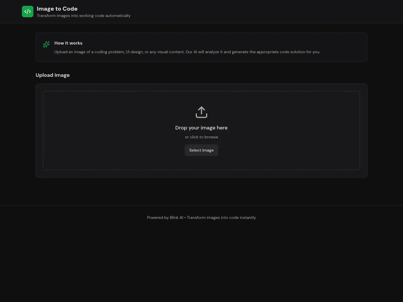 Image-to-Code Generator