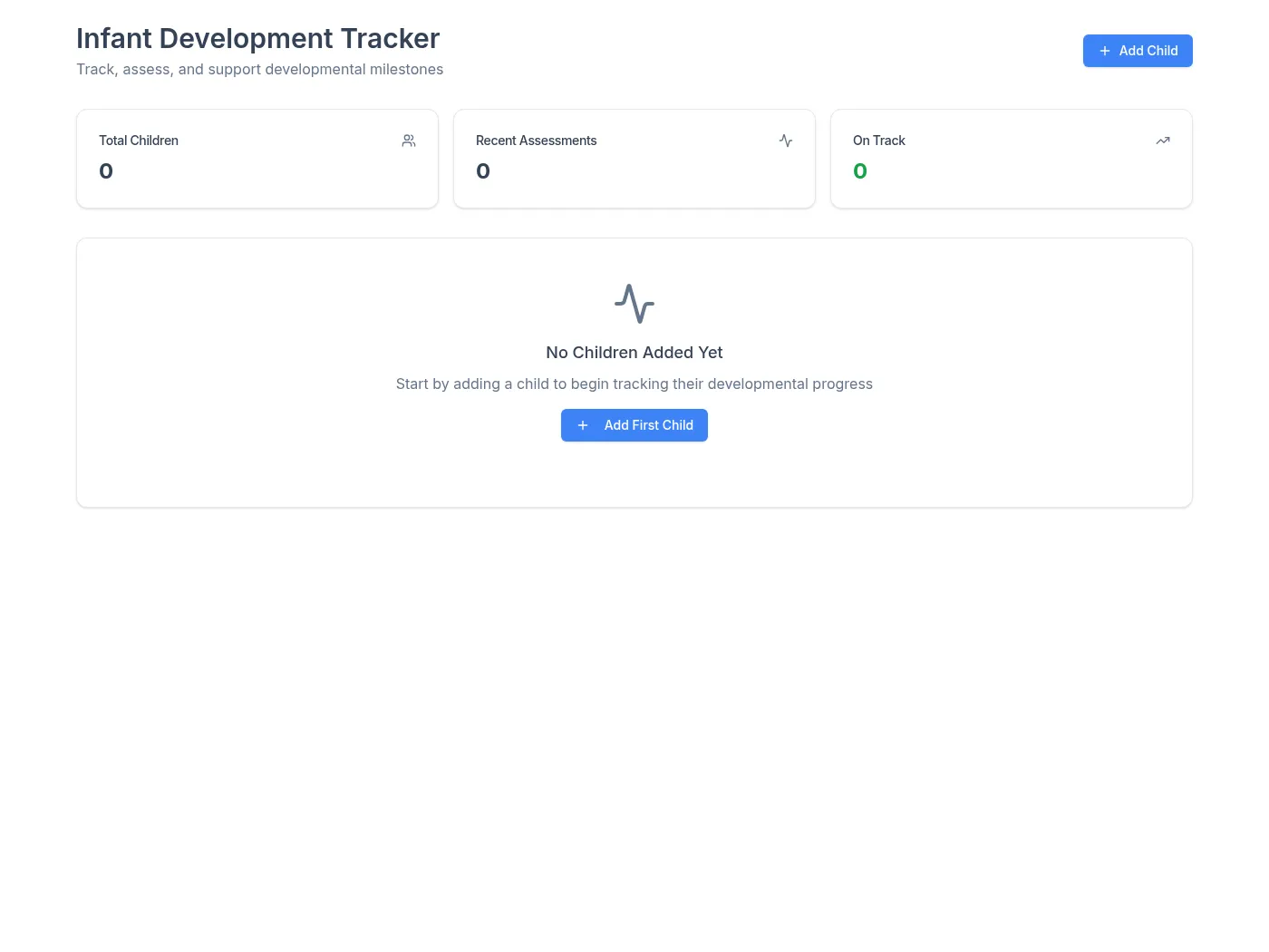Infant Development Progress Tracker