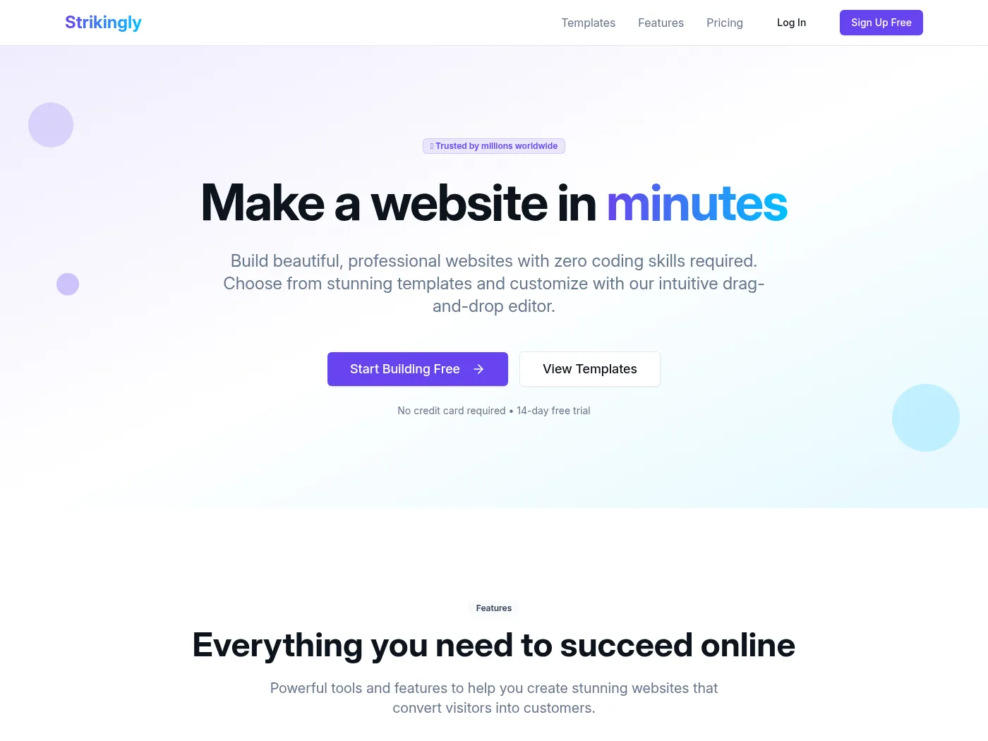 Instant Website Builder Platform