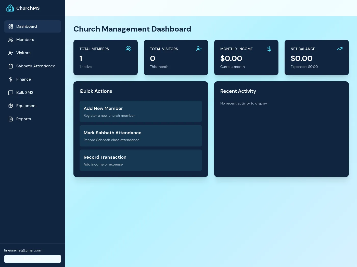 Church Management Web App