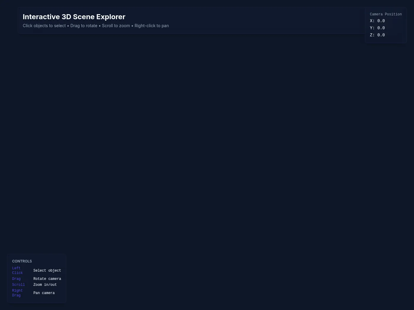 Interactive 3D Scene Explorer