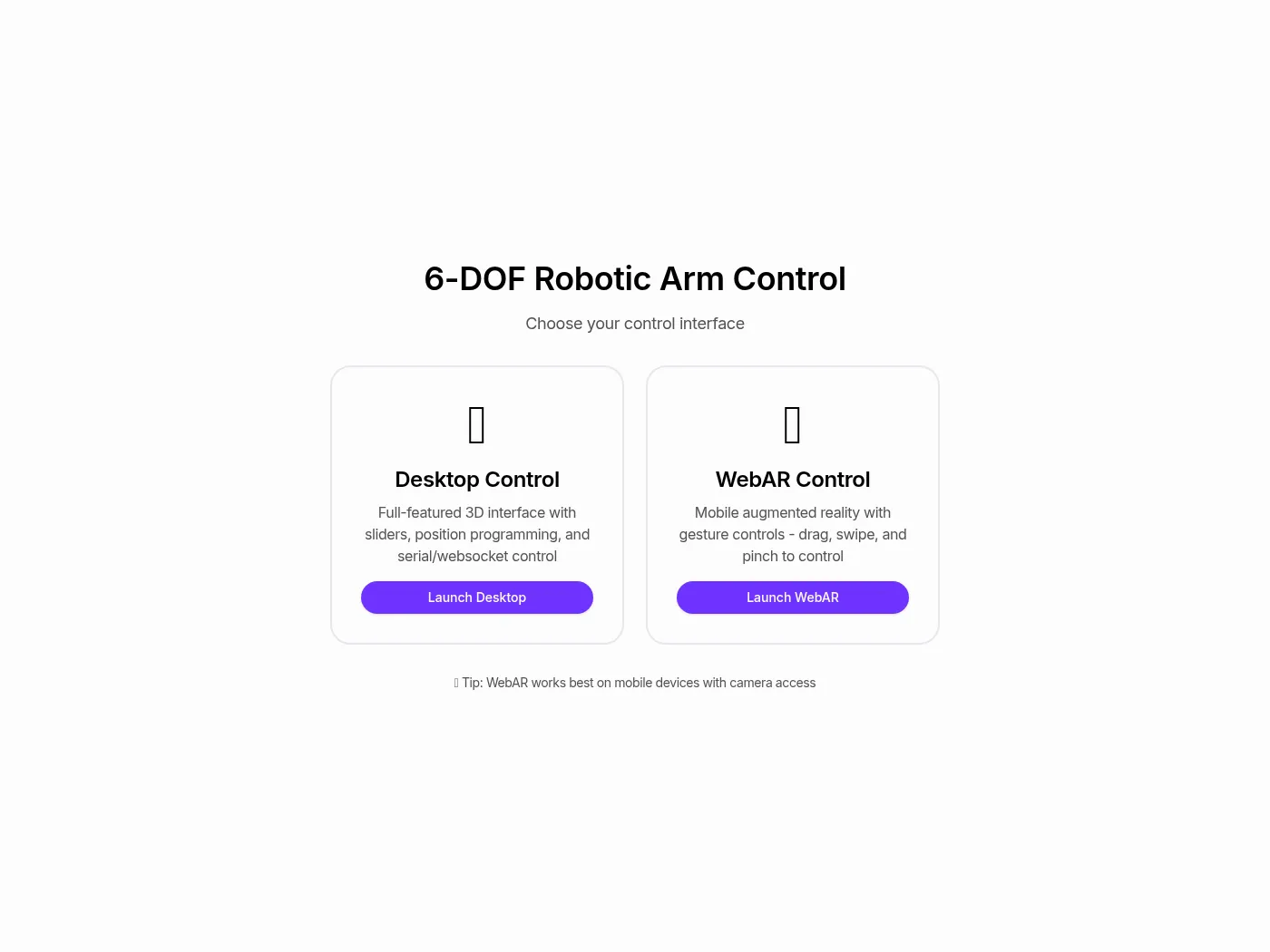Interactive Augmented Reality 6-Axis Robotic Arm Web Controller (Remix) (Remix) (Remix) (Remix)