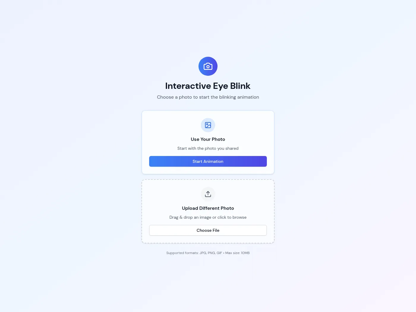 Interactive Blinking Eye Animation
