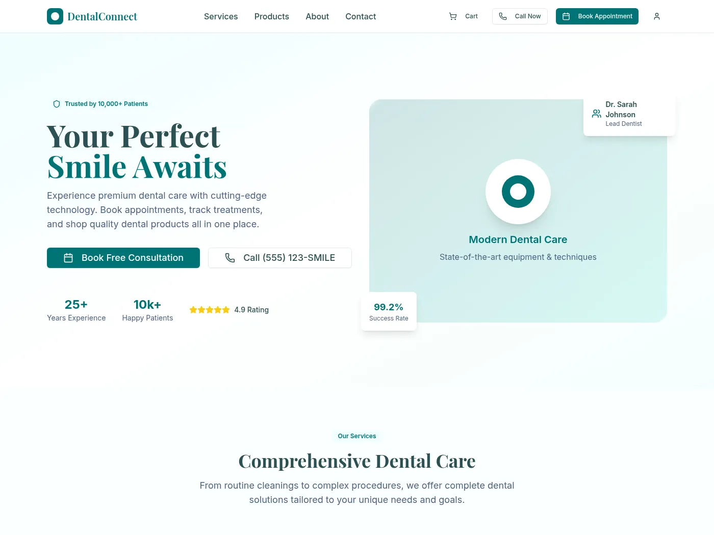 DentalConnect: Interactive Dental Engagement & E-commerce Platform