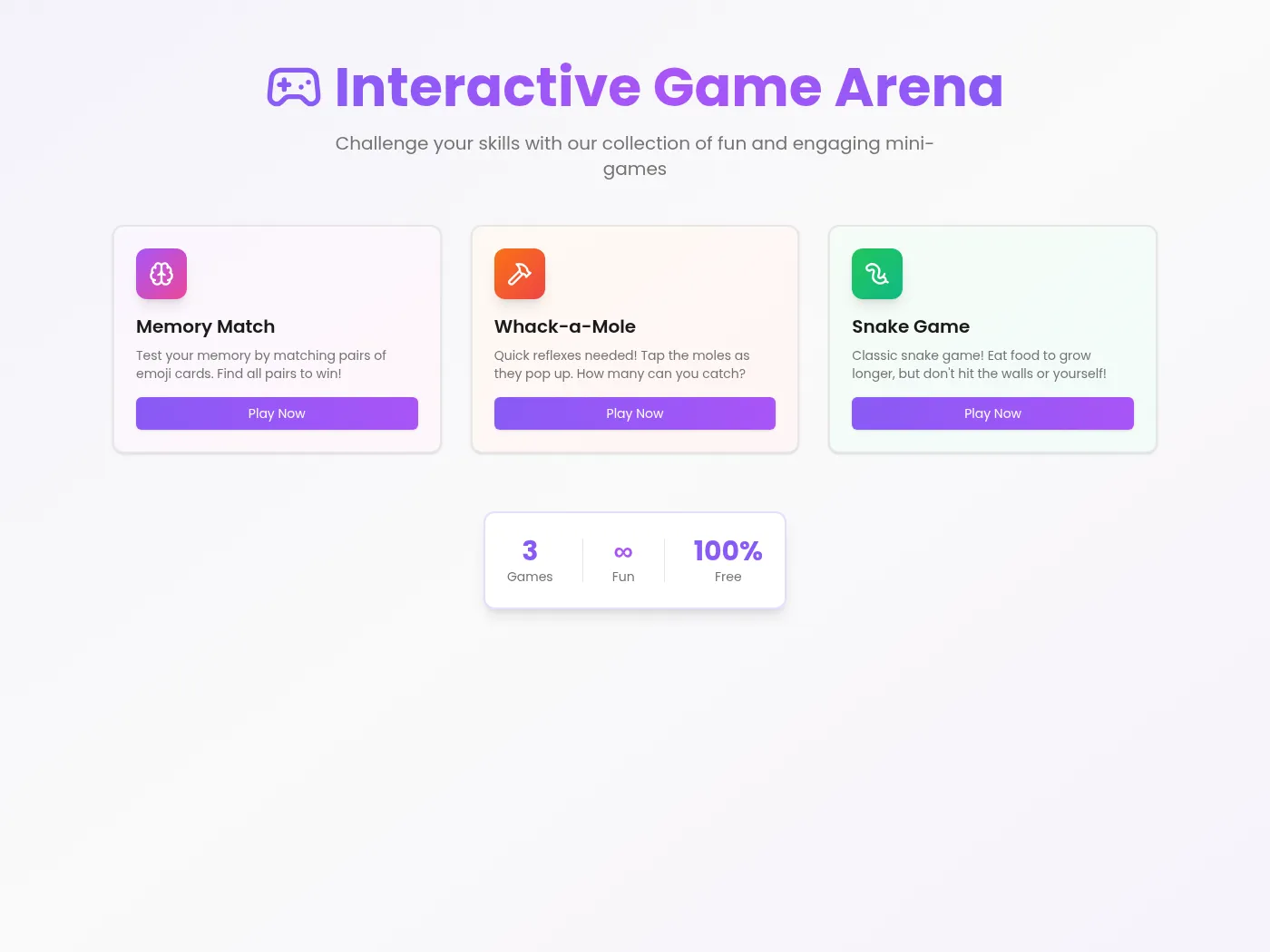 Interactive Game Arena