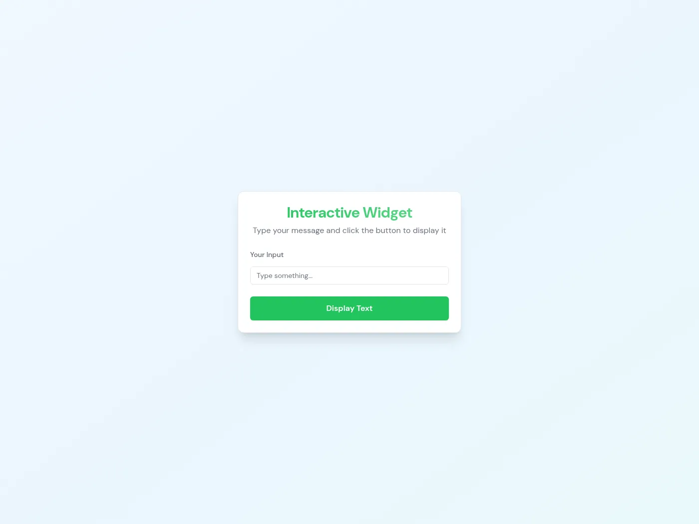 Interactive Input-to-Output Web Widget
