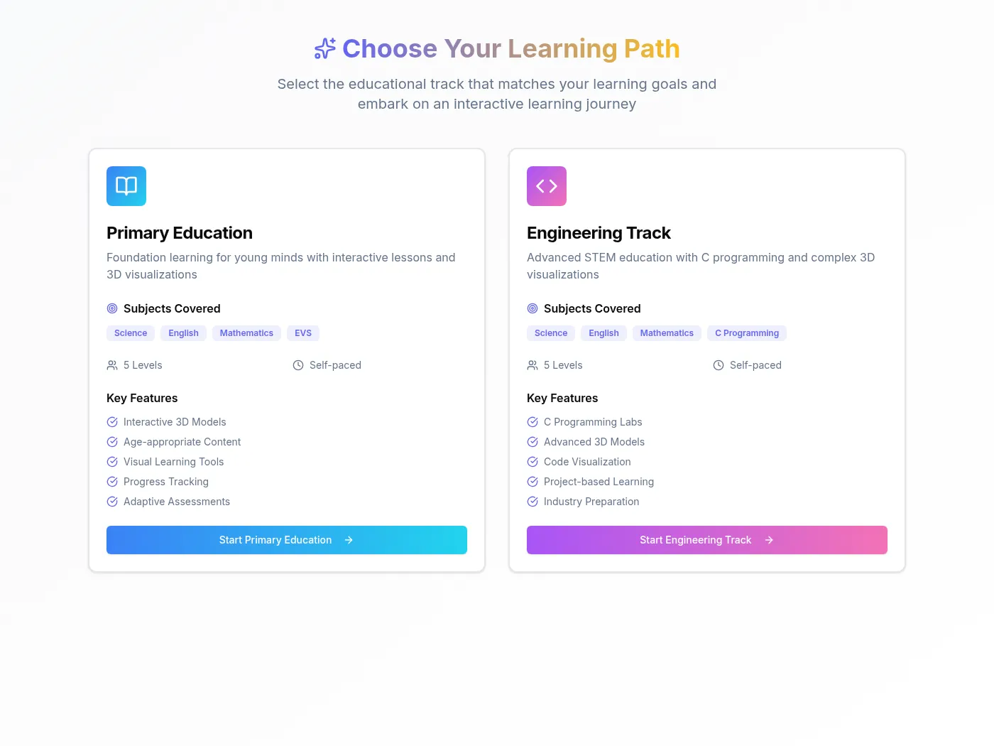 Interactive Learning Platform for Primary & Engineering Education