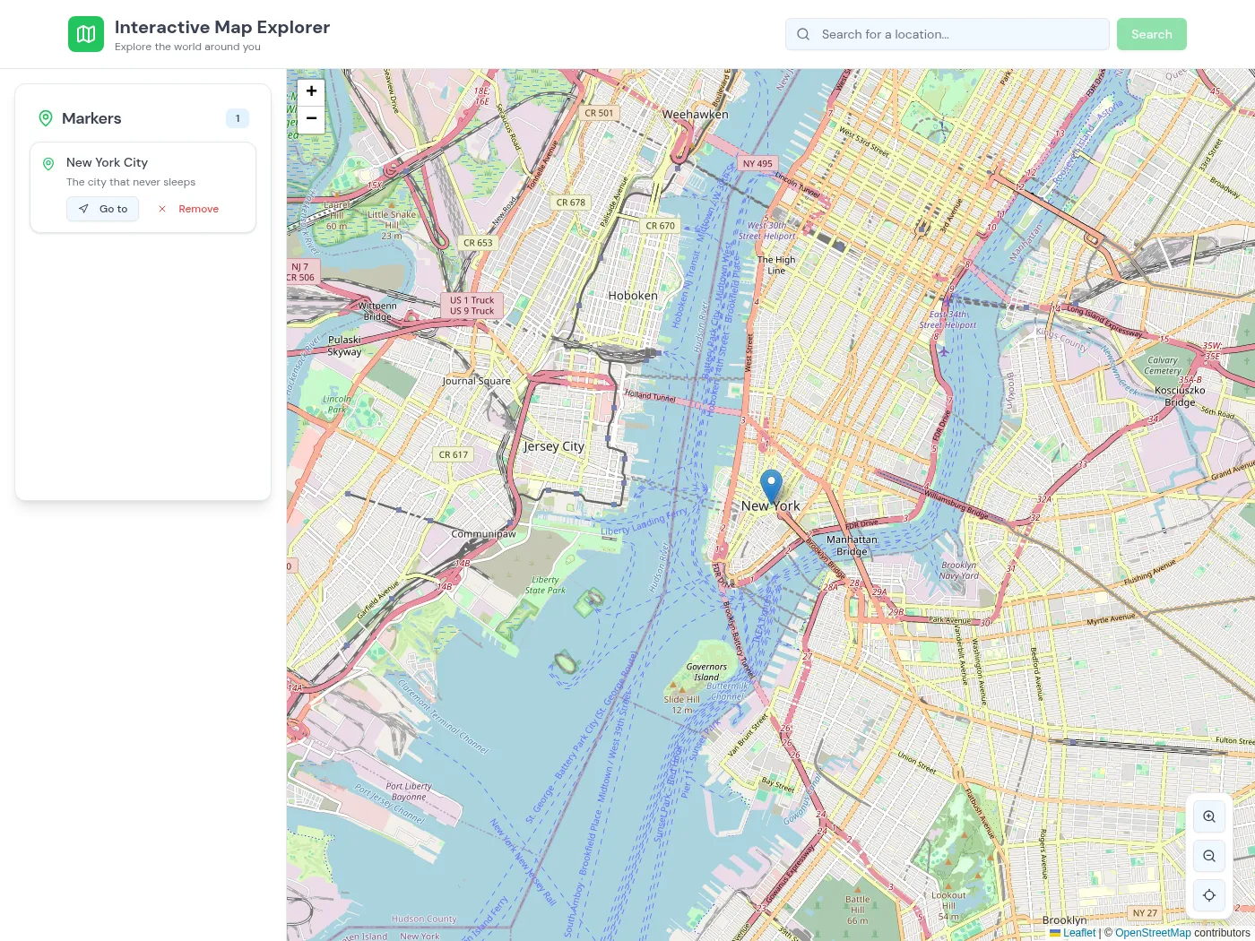 Interactive Map Explorer