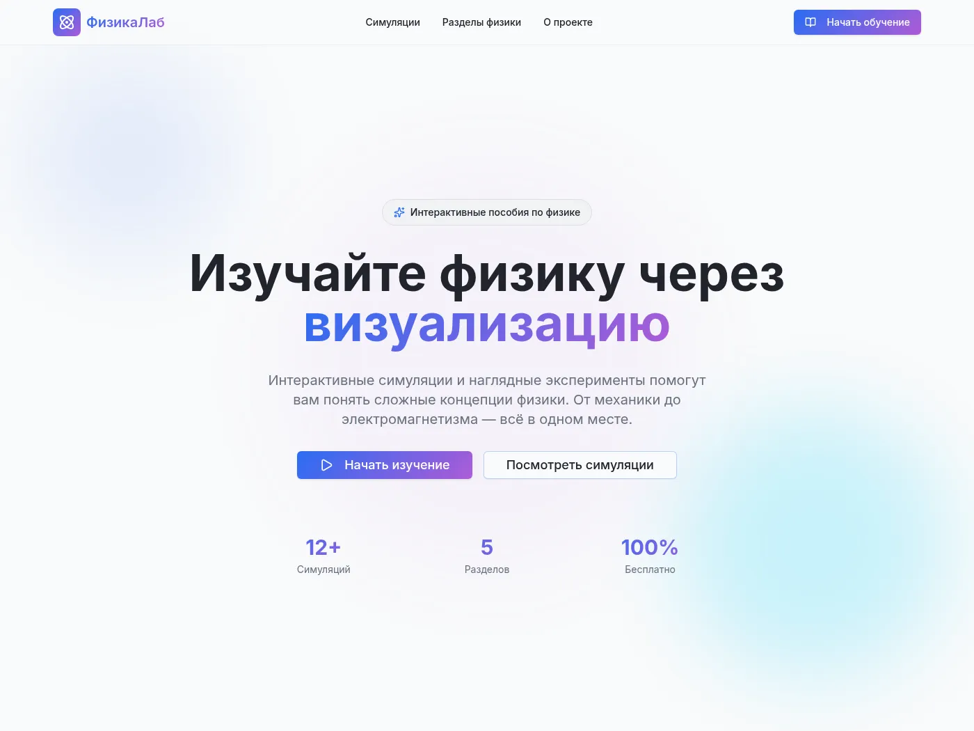 Интерактивные пособия по физике