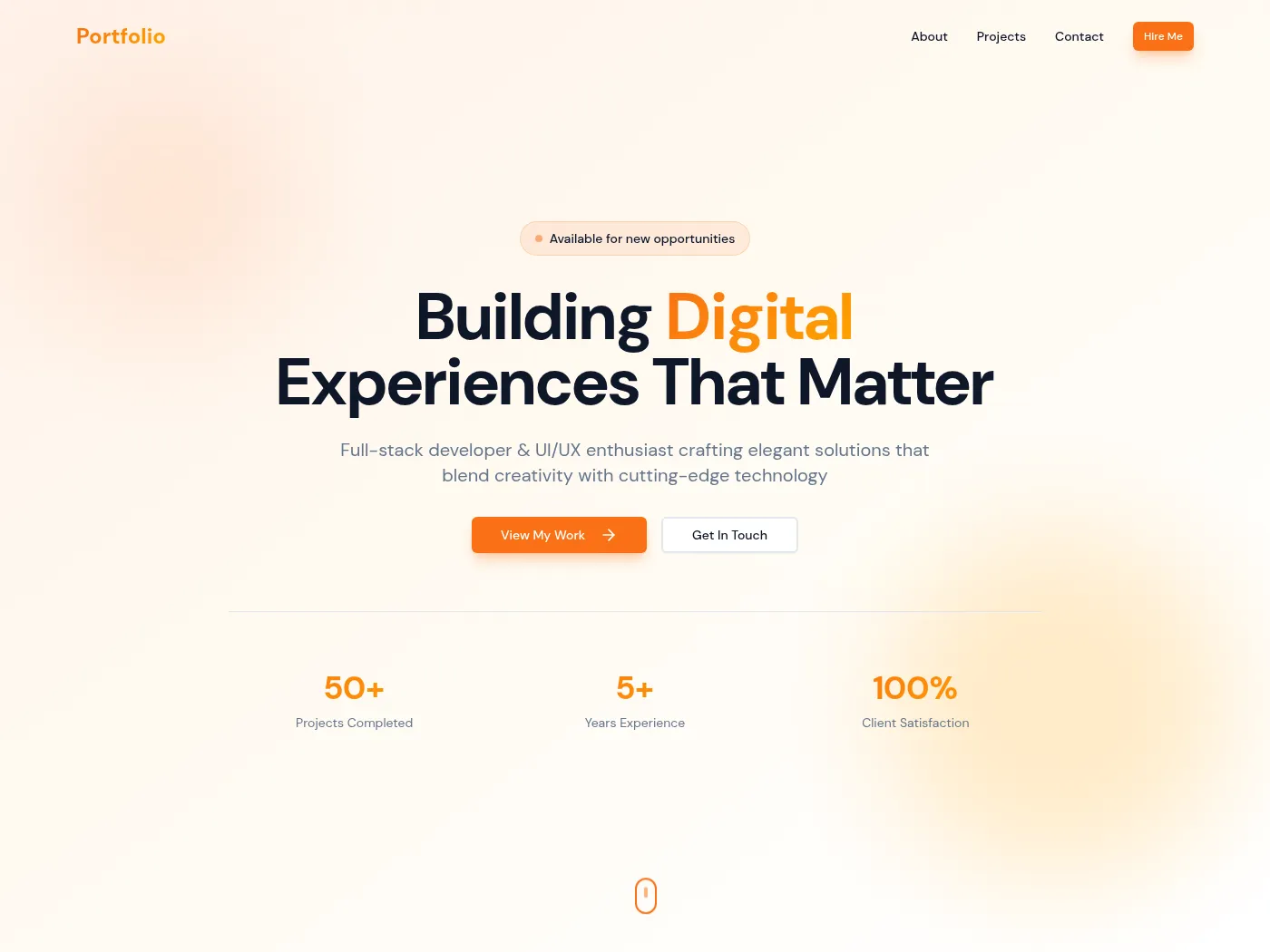 Interactive Personal Portfolio Clone