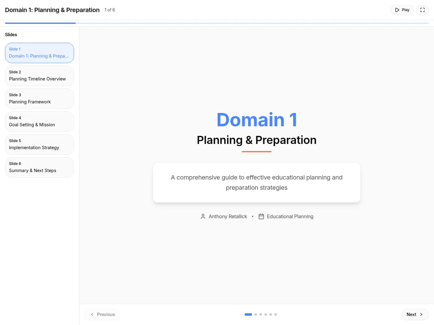 Interactive Presentation Web App