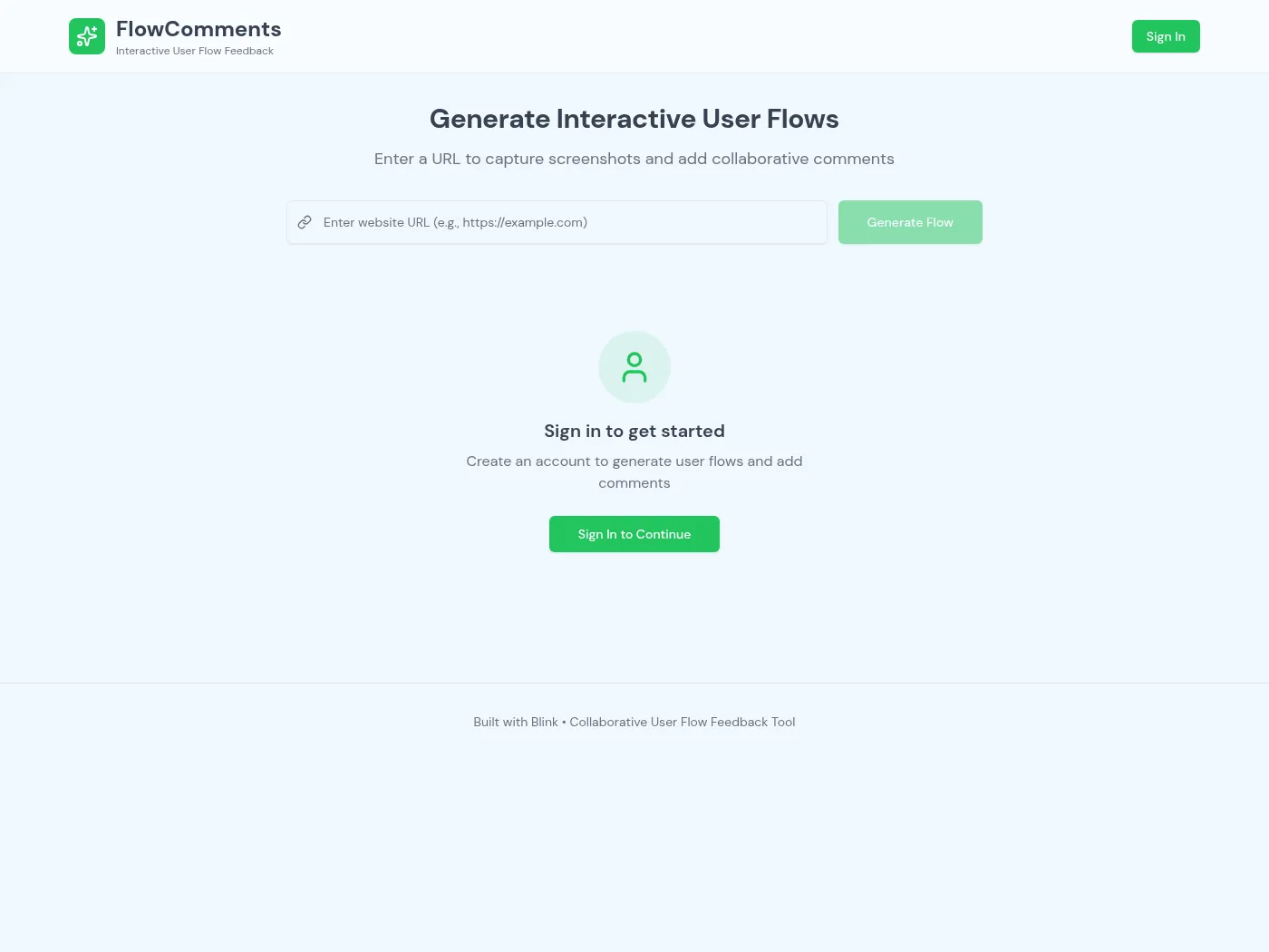 Interactive User Flow Commenting Website