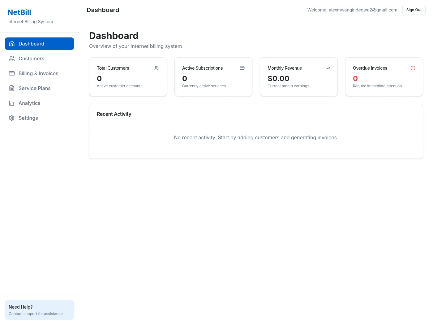NetBill - Internet Billing System