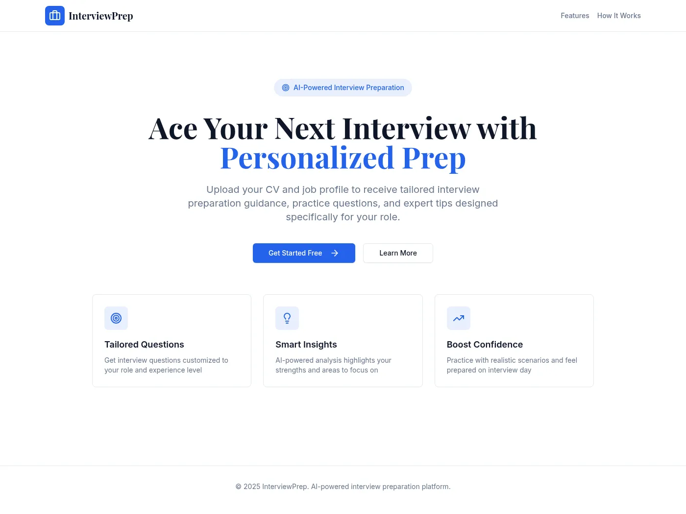 Interview Preparation Assistant Website