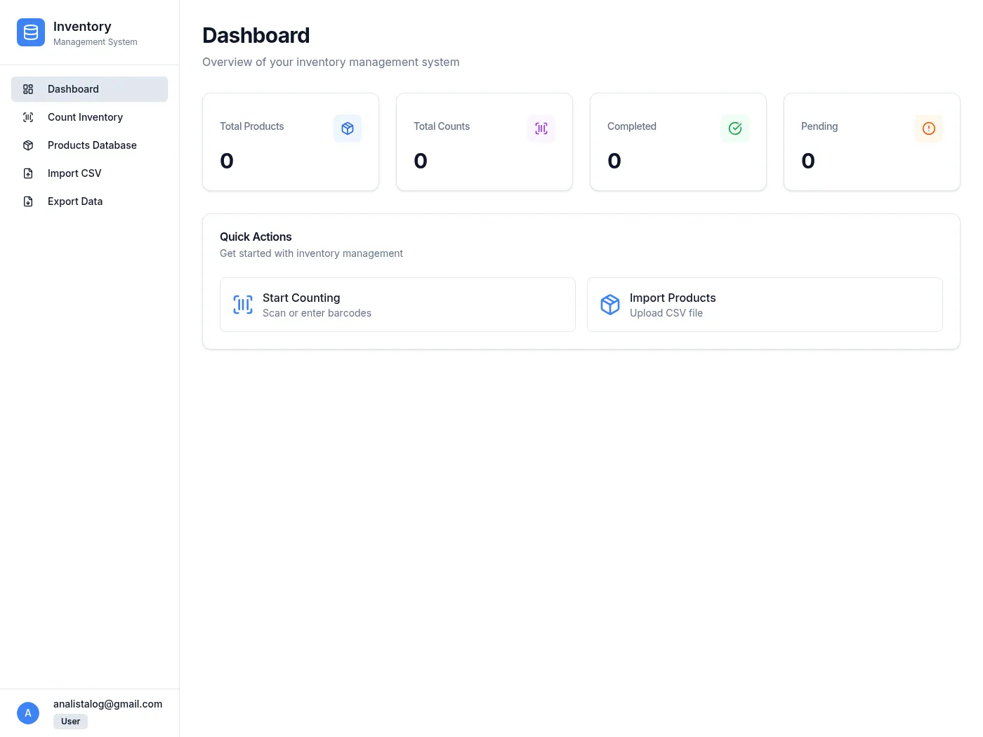 Inventory Management App with Barcode Support and Dual User Roles