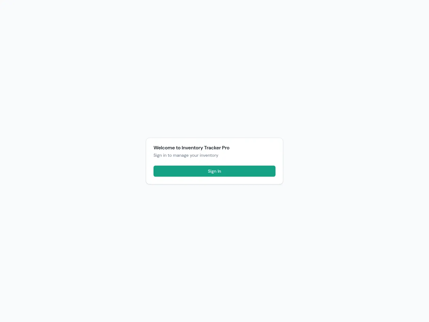 Inventory Tracker Pro