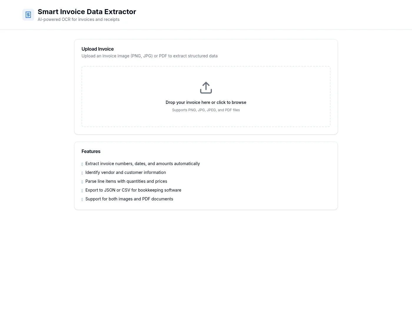 Smart Invoice Data Extractor