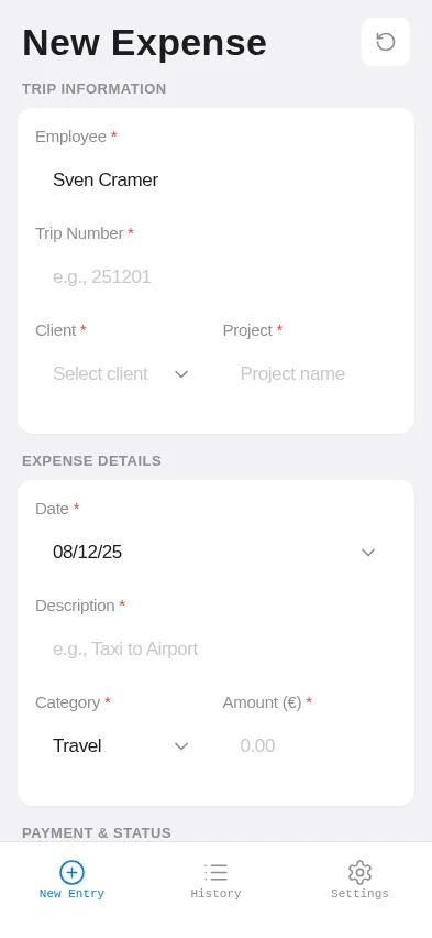 iOS App for Seamless Data Entry into Cloud-Based Excel Files