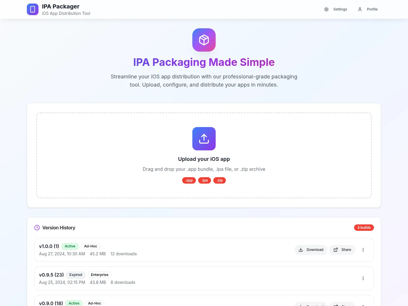 IPA Packaging Web Tool