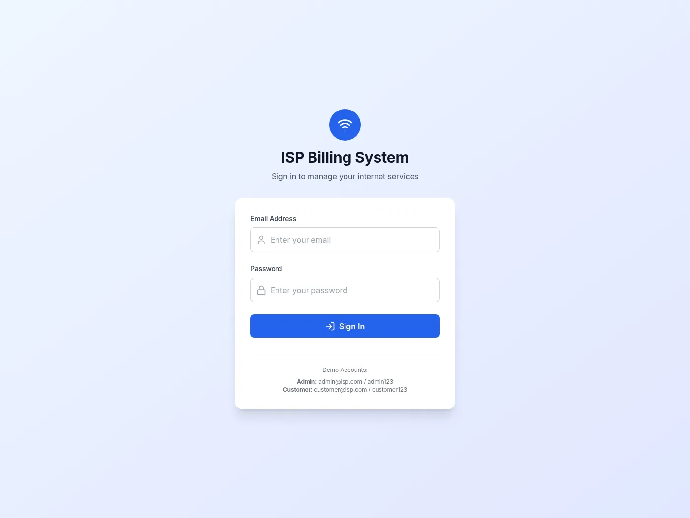 ISP Billing and Customer Management System