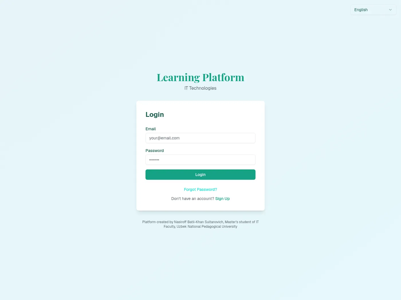 Multi-Lingual IT Learning Platform