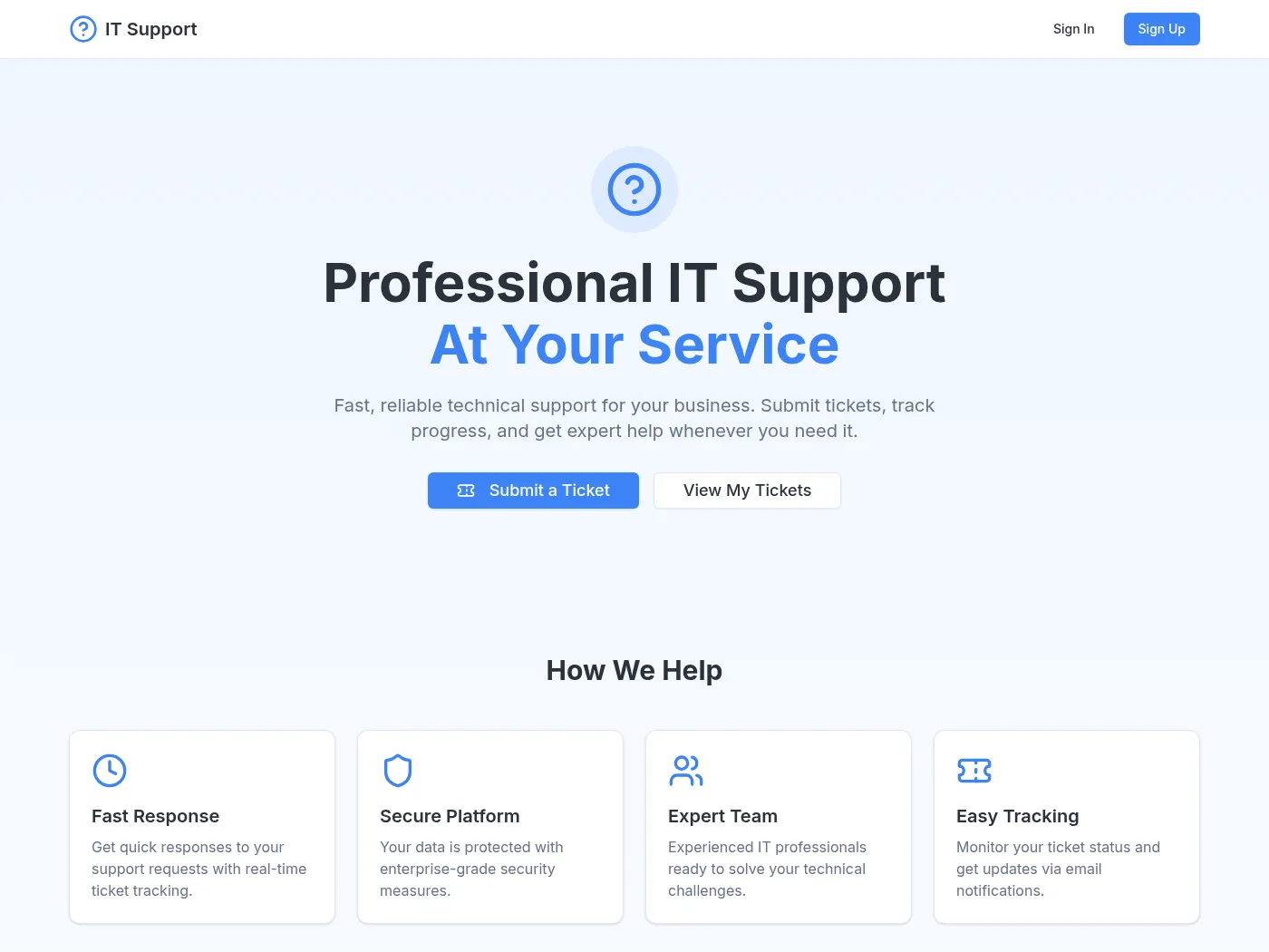 IT Support Ticket System for Small Business