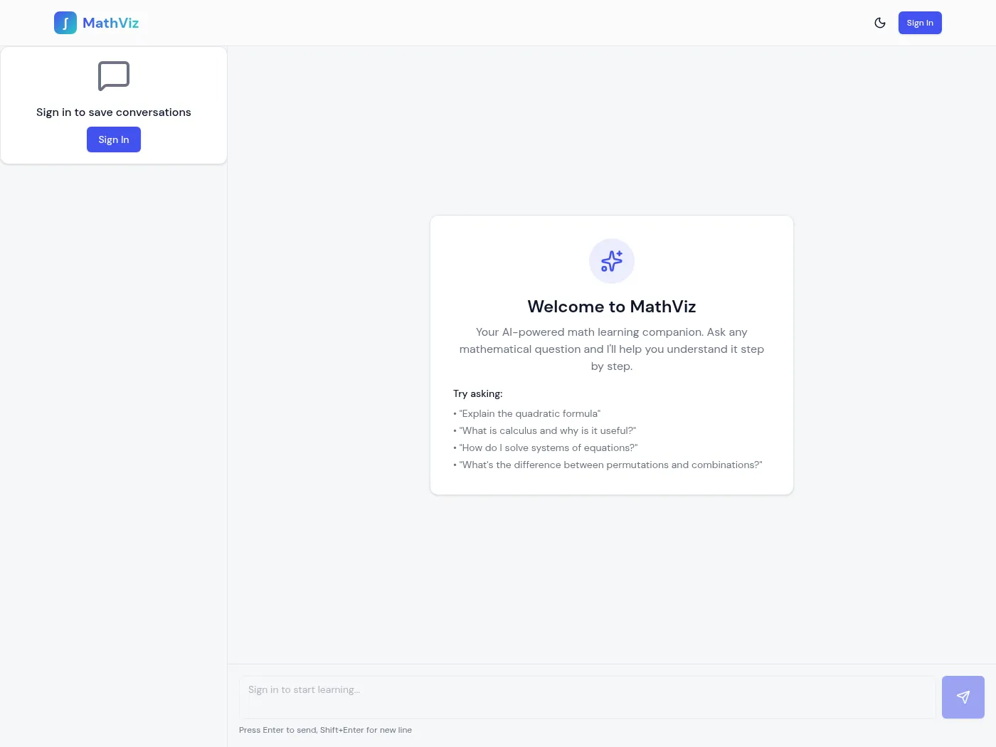 Iterative Math Learning & Visualization App