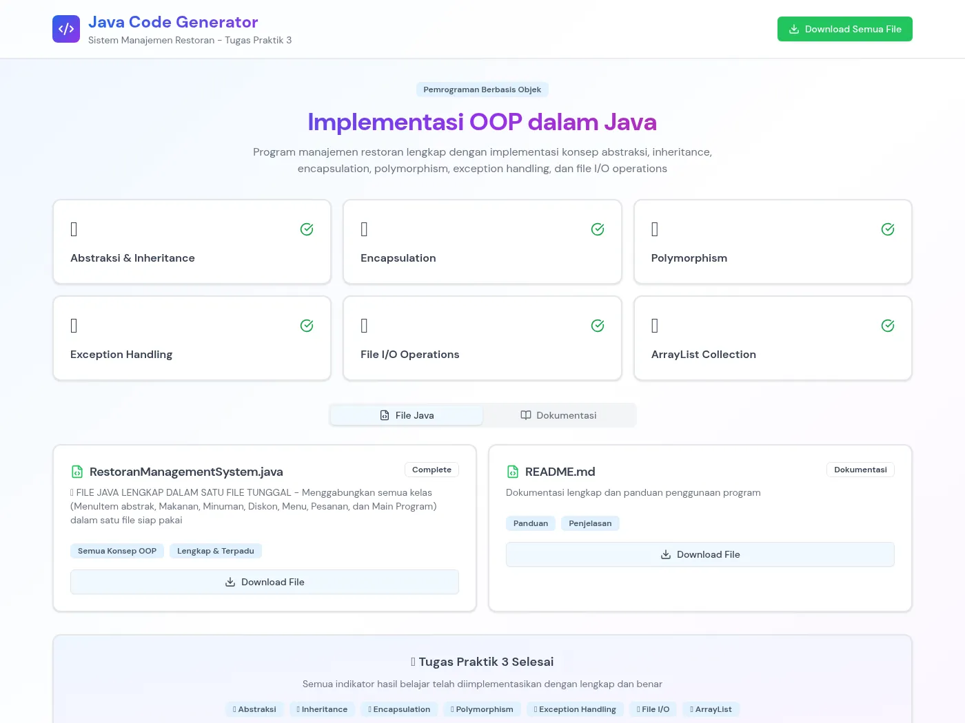 Java Code Generator from Image Instructions