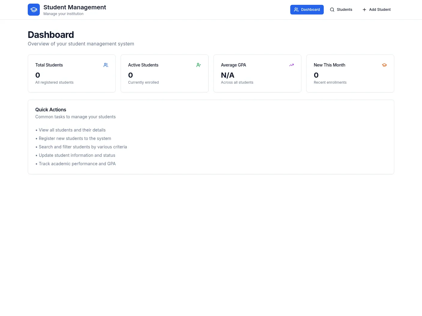 Java Student Management System