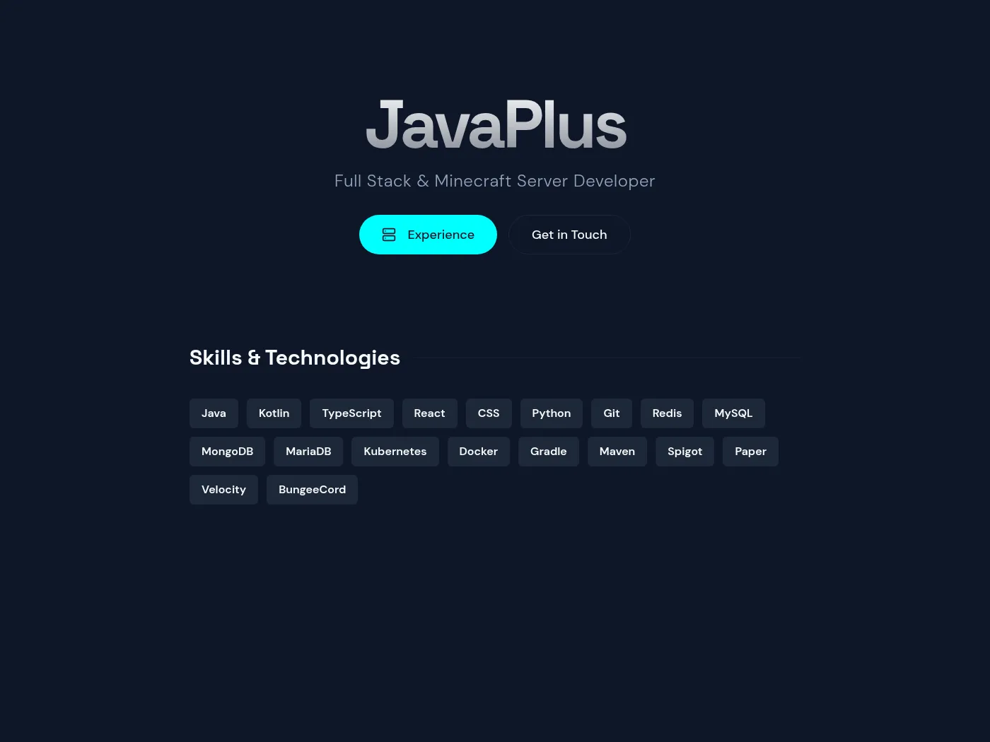 JavaPlus Portfolio