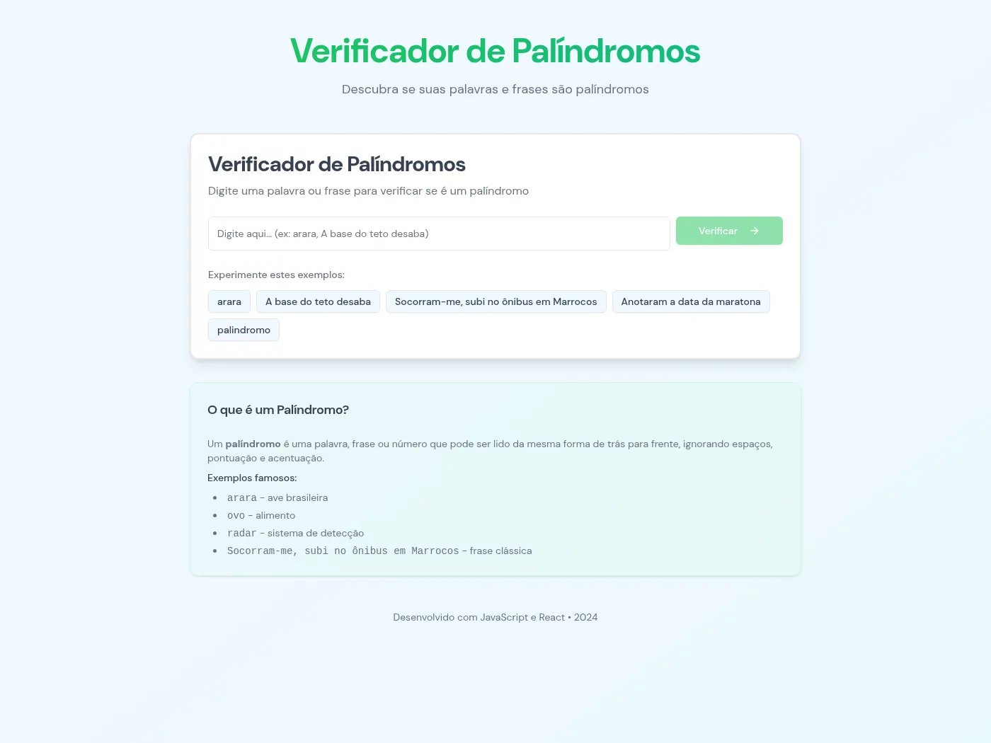 JavaScript Palindrome Checker