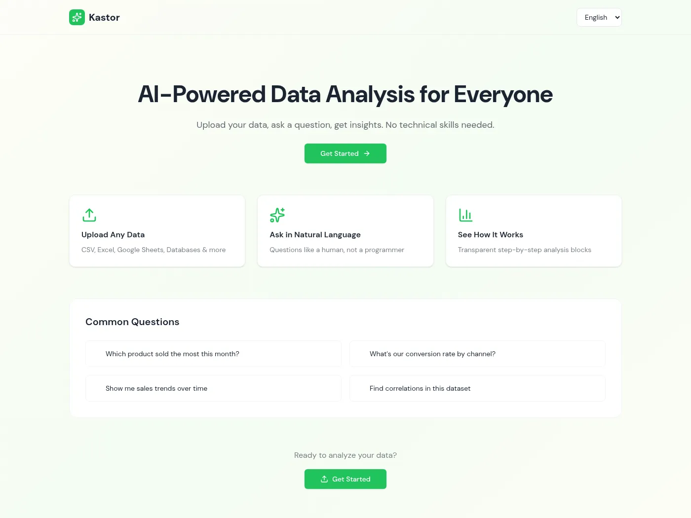 Kastor - AI-Powered Data Analysis Assistant for Non-Experts