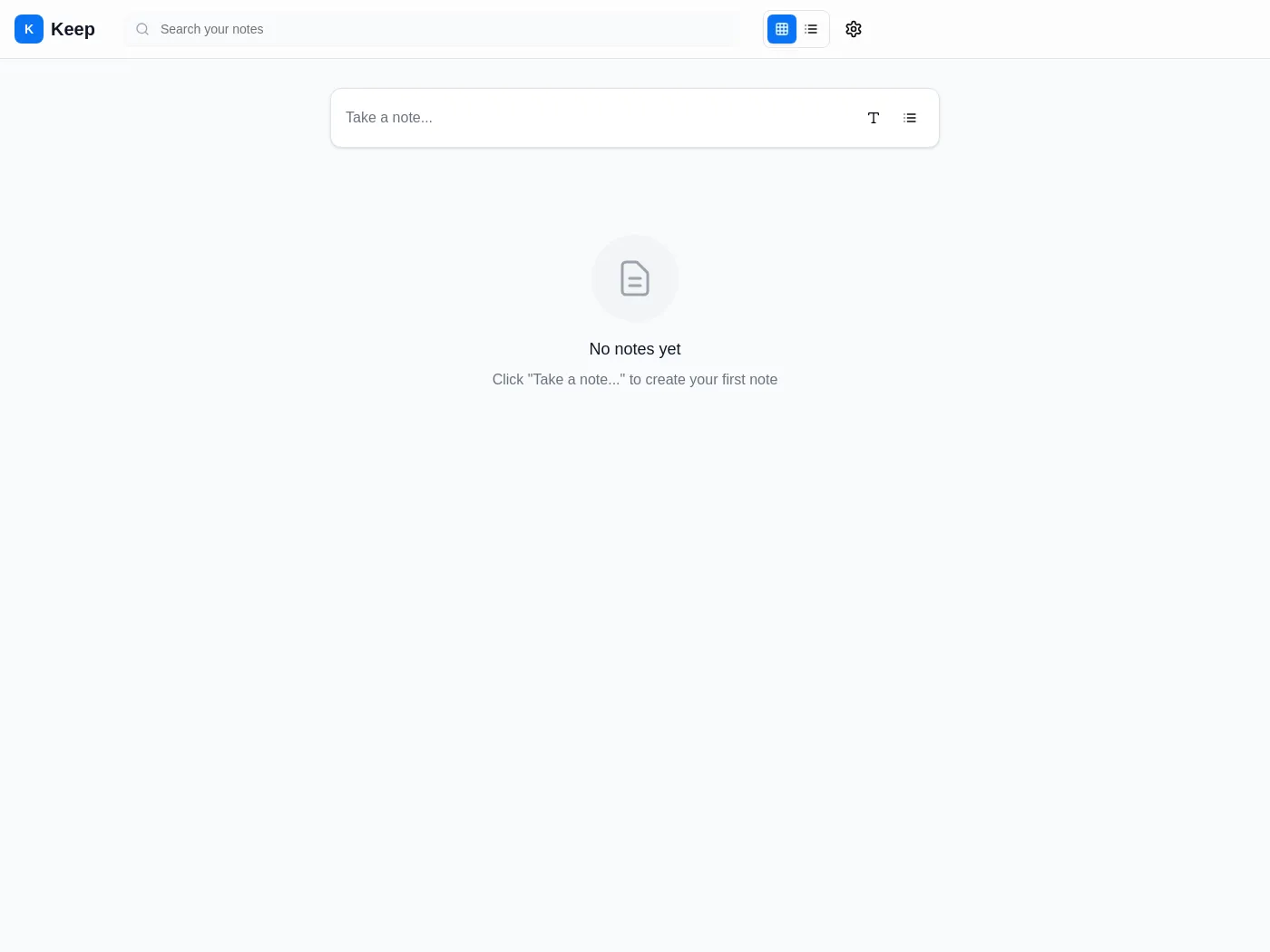 Keep-Style Notes App