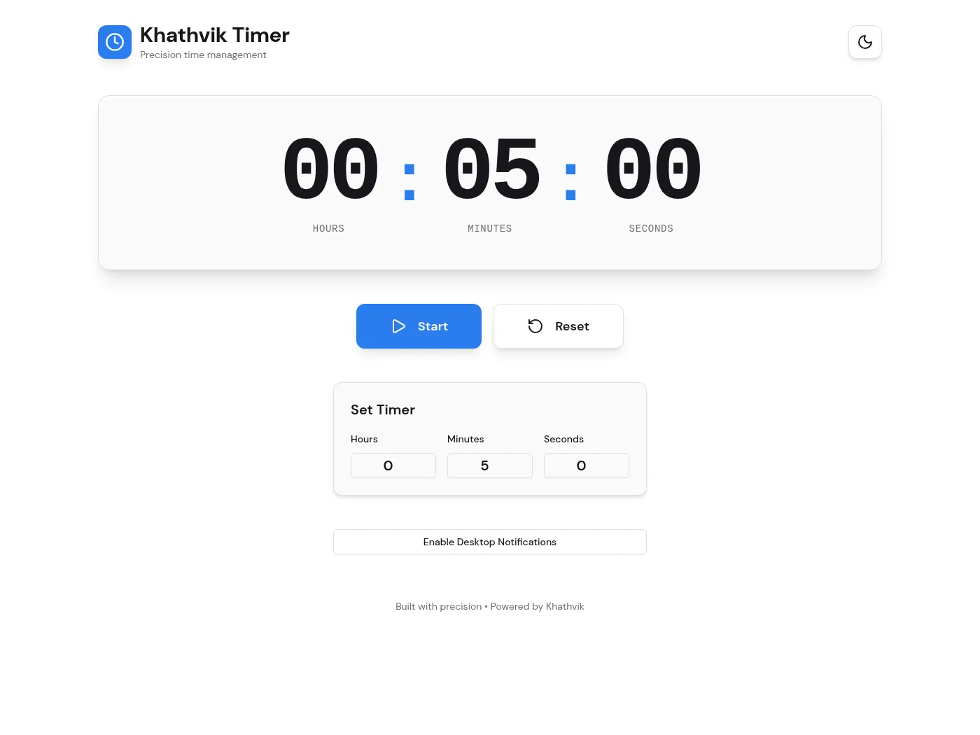 Khathvik Timer Clock