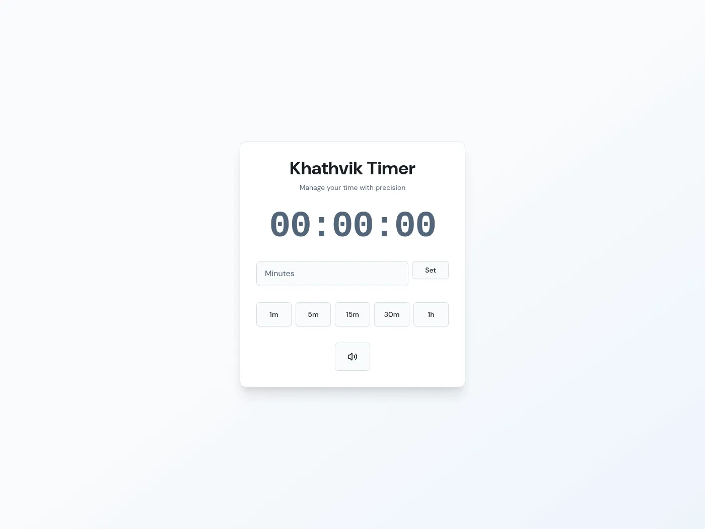 Khathvik Timer Clock