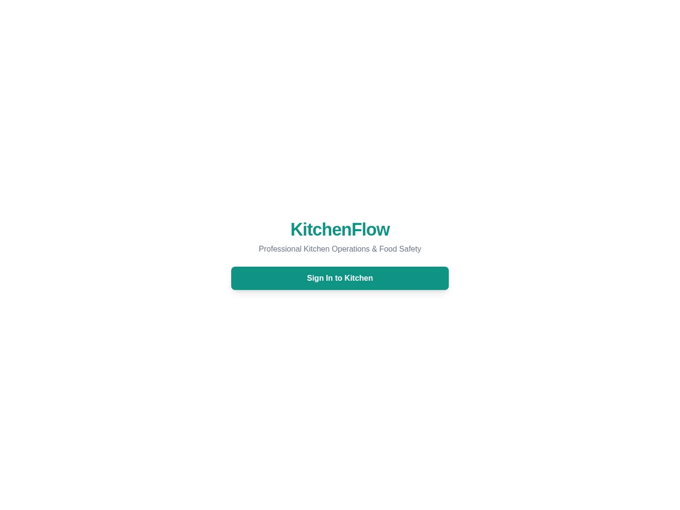 KitchenFlow Ops Manager