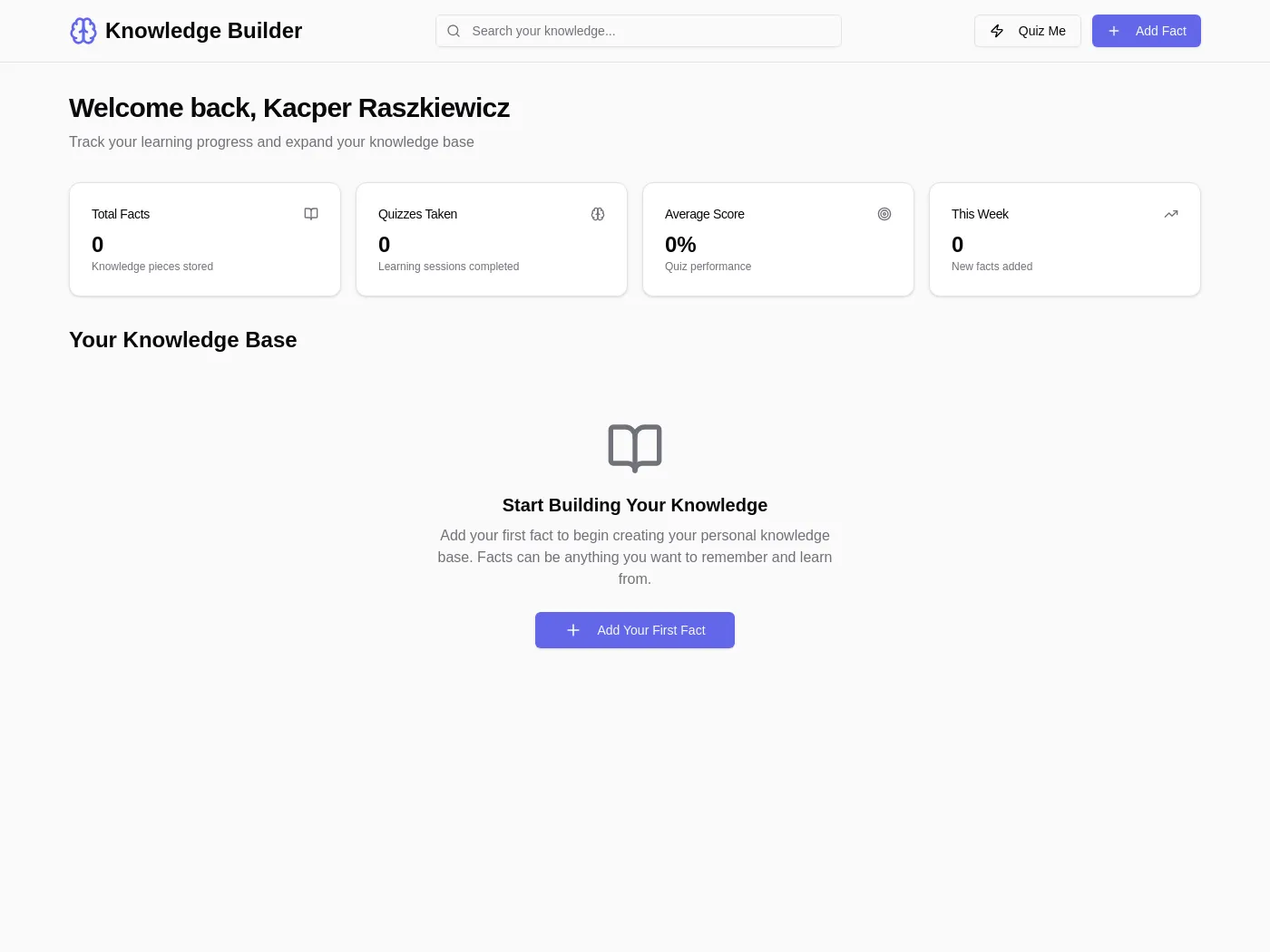 Knowledge Builder - Interactive Note & Quiz System