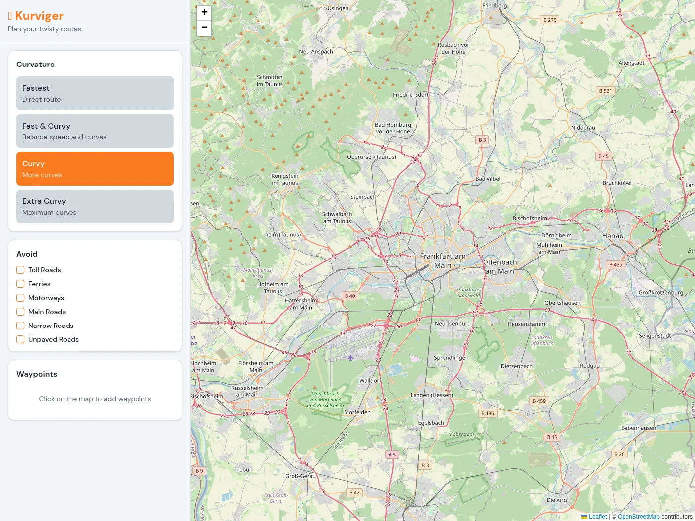 Kurviger Route Planner Clone