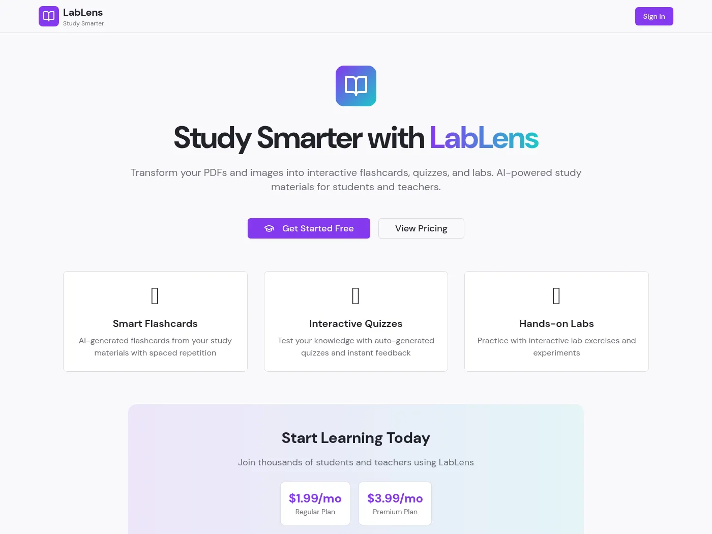 LabLens - All-in-One Study Guide with Flashcards, Quizzes, Labs & More