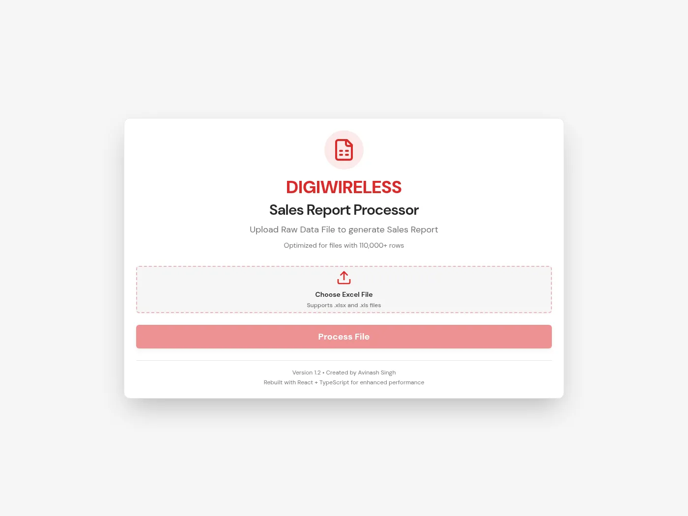 Scalable Large File Data Processor with Enhanced UI