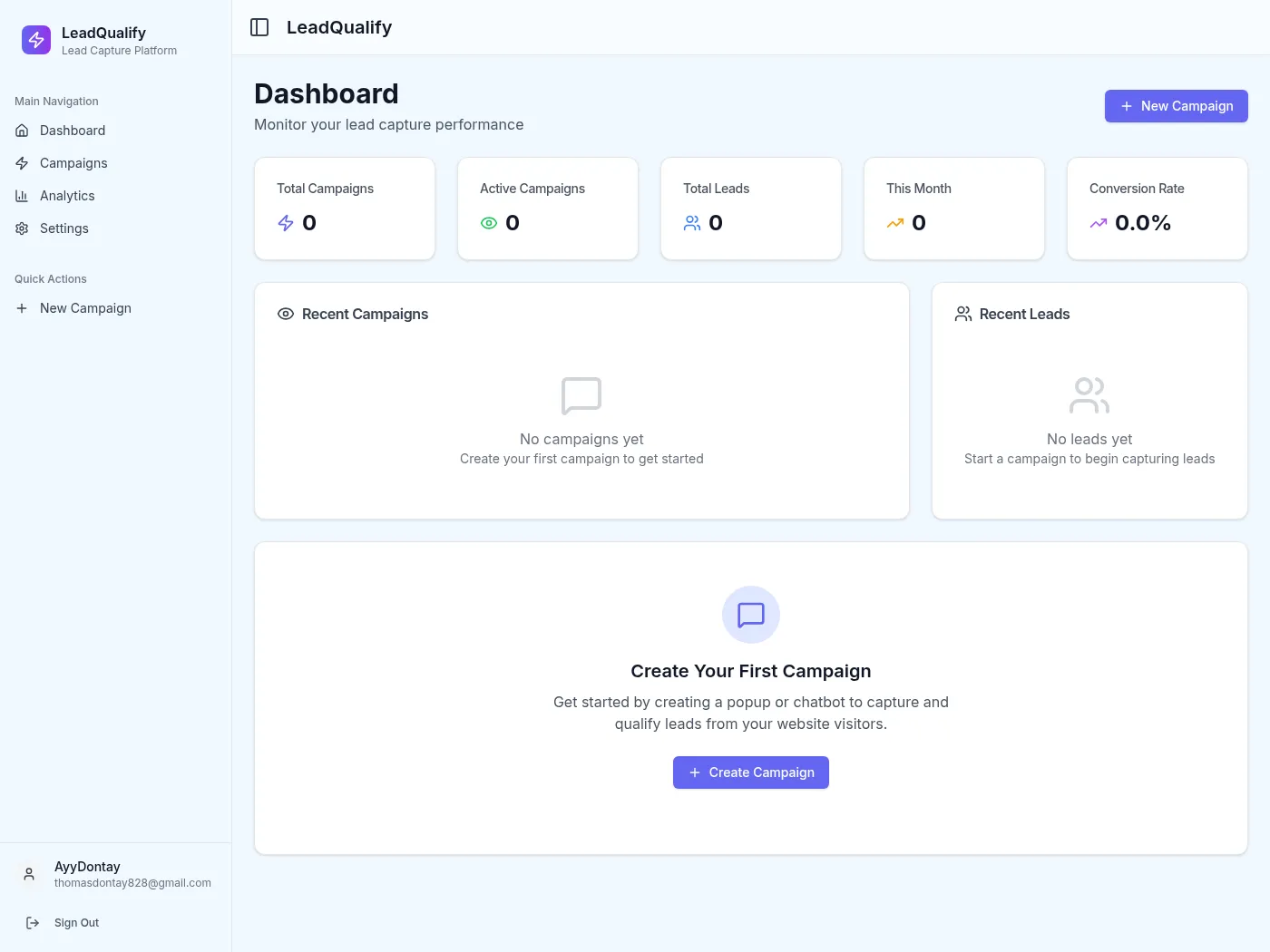 LeadQualify: Smart Popup & Chatbot Lead Capture
