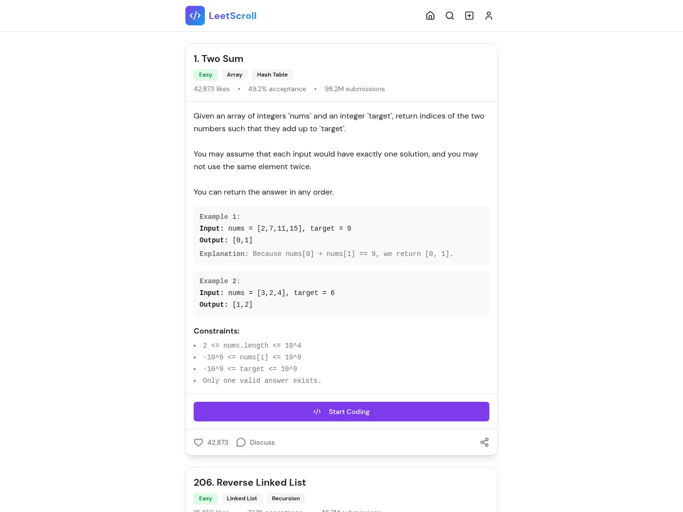 LeetScroll: Social Coding Questions Platform