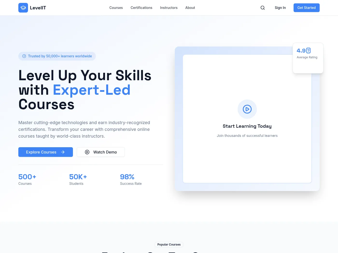 LevelIT: Advanced Learning and Certification Platform