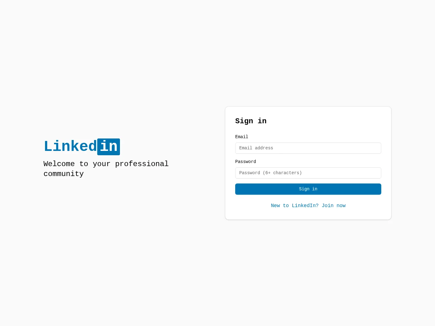 LinkedIn Clone Web Application